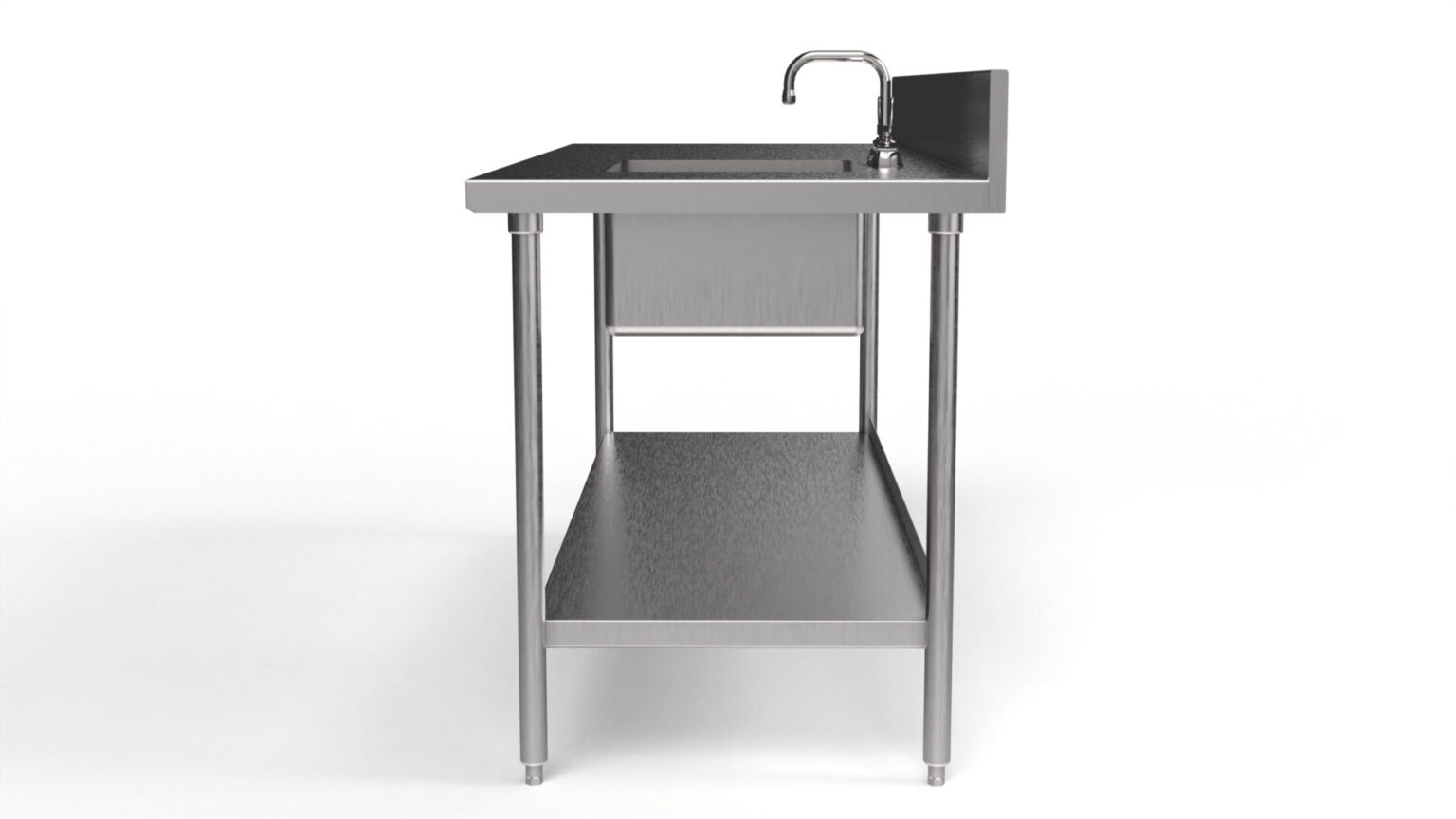 Stainless Table with Sink & Undershelf - Specialty Solutions